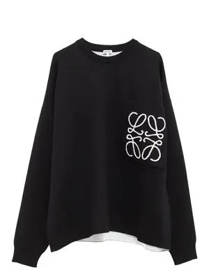 Loewe Anagram Logo Pocket Cotton Sweater - Multicolor