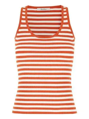 MAX MARA MAX MARA Striped Ribbed Knit Tank Top
