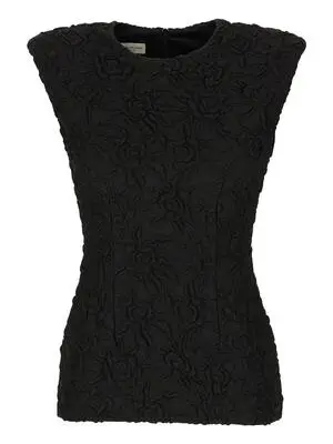 Dries Van Noten Embellished Cap Sleeve Top - Multicolor