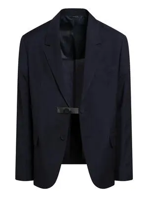 Fendi Single Breasted Wool Jacket - Blue