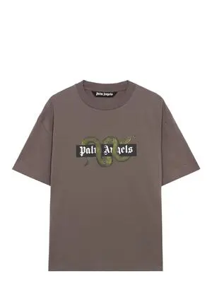Palm Angels Snake Logo T-shirt - Gray