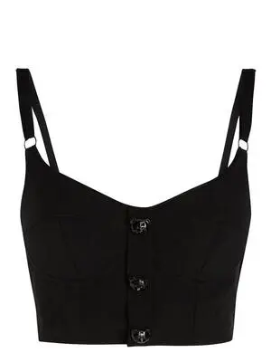 Moschino Button Up Bustier Top - Multicolor