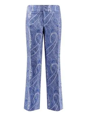 Etro Trousers With Iconic Print - Multicolor