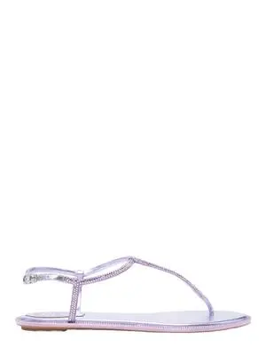 Rene Caovilla Diana Thong Sandals With Rhinestones - Multicolor