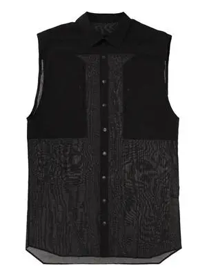 Rick Owens Sleeveless Shirt Jumbo Sl - Black