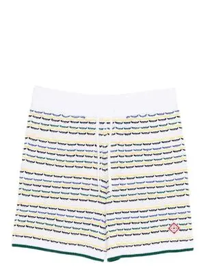 Casablanca Graphic Pattern Cotton Shorts - Multicolor