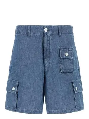 Givenchy Denim Cargo Bermuda Shorts - Blue