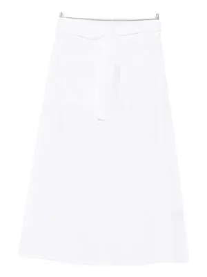 TOTEME Linen And Cotton Blend A-line Skirt - Multicolor