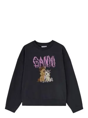 GANNI Islands" Cotton Sweatshirt - Multicolor