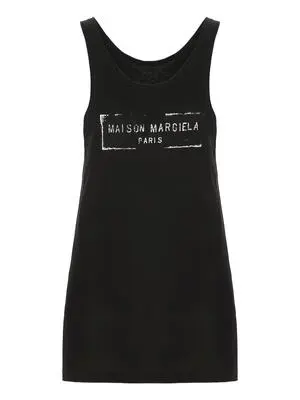 MAISON MARGIELA Black Sleeveless Top - Multicolor