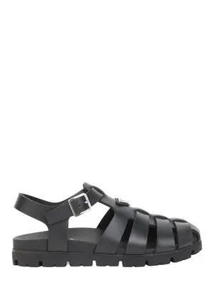 Prada Eva Cage Sandals - Black