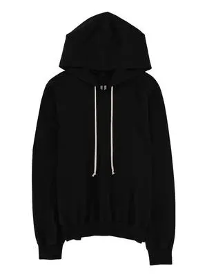 Rick Owens Oversized Printed Cotton Hoodie - Black