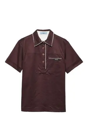 Prada Short Sleeve Polo Shirt - Red