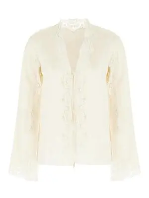 Alberta Ferretti Lace Trimmed Jacket - Multicolor