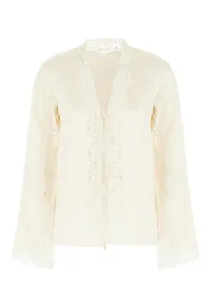 Alberta Ferretti Lace Trimmed Jacket - Multicolor