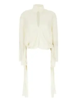 Alaïa ALAIA Draped Long Sleeve Top Multicolor