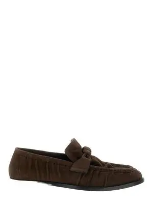 Bottega Veneta Leather Loafers With Bow Detailing - Brown