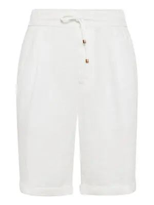Brunello Cucinelli Linen Bermuda Shorts - Multicolor