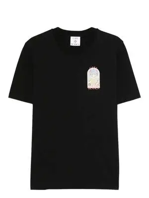 Casablanca Tennis Landscape T-shirt With Graphic Print - Black