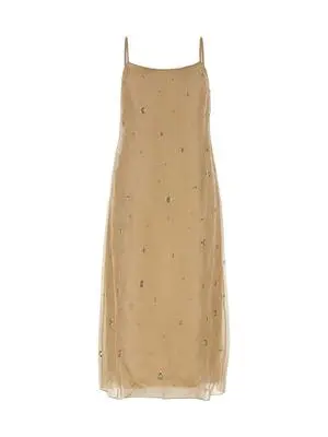 Prada Organza Dress - Brown