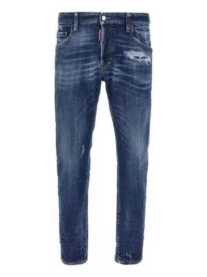 Dsquared2 DSQUARED2 Skater Jeans In Stretch Cotton Denim Blue