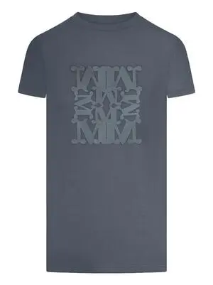 Max Mara Jersey T-shirt With Embroidered Logo - Multicolor