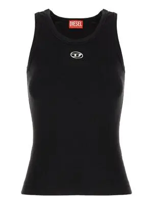 DIESEL® Ribbed Tank Top With Logo Detail - Multicolor