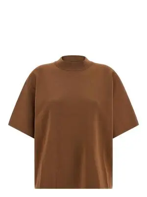 Max Mara Amici Crew Neck Short Sleeve Sweater - Brown
