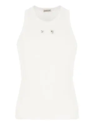 Moncler Ribbed Embellished Tank Top - Multicolor