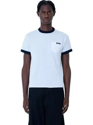 Prada Logo Motif T-shirt - Blue