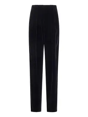 Giorgio Armani Viscose And Silk Blend Trousers - Multicolor