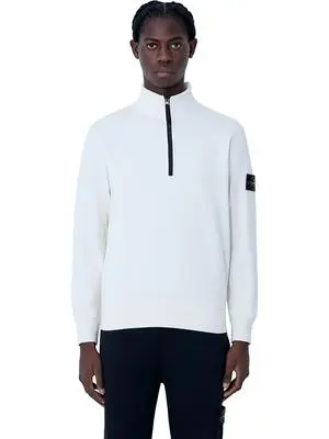 Stone Island STONE ISLAND Cotton Knit Zip-Up Sweater With Compass Patch Multicolor