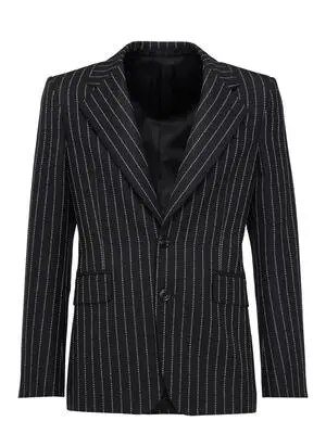 Alexander McQueen Pinstripe Single-breasted Jacket - Black