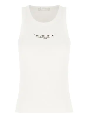 Givenchy Ribbed Tank Top With Logo Detail - Multicolor
