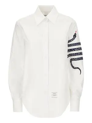 THOM BROWNE Thom Browne Embroidered Snake Shirt