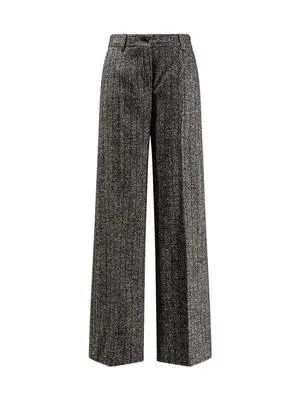 Dolce & Gabbana Striped Wool Blend Trousers - Multicolor