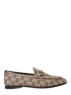 Gucci GUCCI Monogrammed Loafers Cream