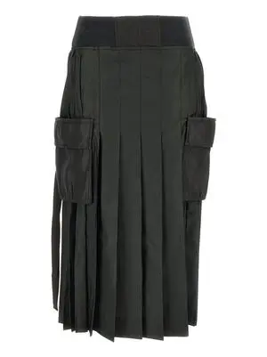 Sacai Nylon Twill Skirt - Multicolor