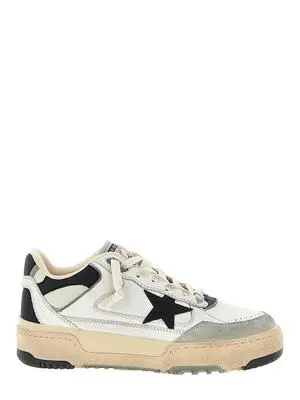 GOLDEN GOOSE Forty2" Leather Sneakers With Contrast Details - Multicolor