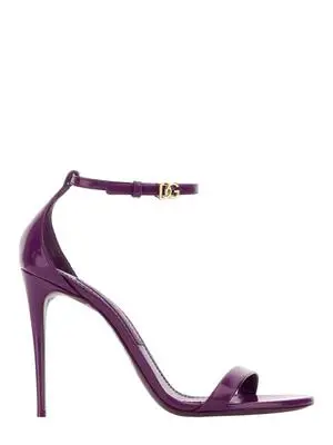 Dolce & Gabbana Leather Keira Sandals - Purple