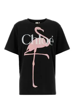 Chloé Oversized Cotton T-shirt - Black