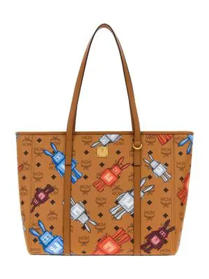 Mcm Printed Canvas Toni Shopping Bag - Multicolor