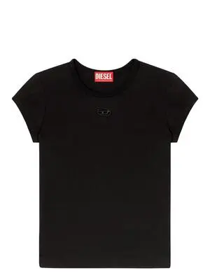 DIESEL® Black Embroidered Logo T-shirt - Multicolor