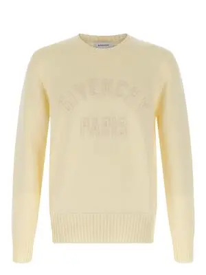 Givenchy Embroidered Logo Crewneck Sweater - Cream