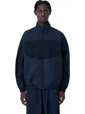 Vetements Logo Motif Mesh Panel Track Jacket - Black