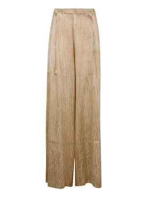 Avant Toi Silk Flared Leg Trousers - Multicolor
