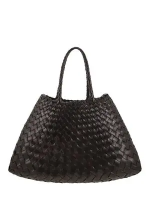 Dragon Diffusion Dragon Diffusion Santa Croce Woven Leather Bag Brown