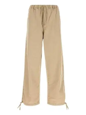 FERRAGAMO Cotton Blend Pants - Brown