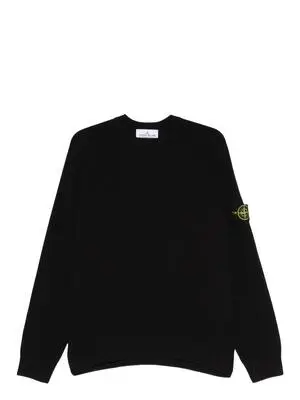 Stone Island Logo Cotton Crewneck Sweater - Multicolor
