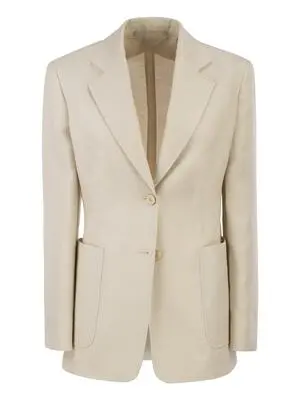 Max Mara Linen Fabric Blazer - Cream